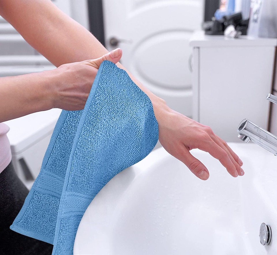 Premium Hand Towels 100% Combed Ring Spun 600 GSM Extra Large16x28 ...