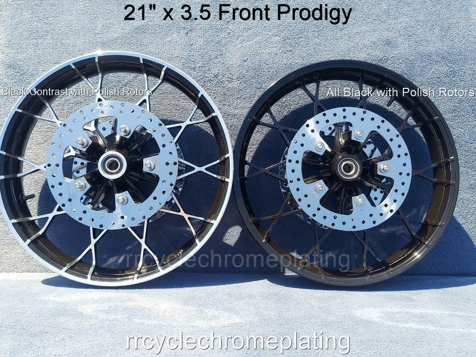 Black Contrast 21" Prodigy Front Wheel 08-23 Road Glide FLHT FLTR ...