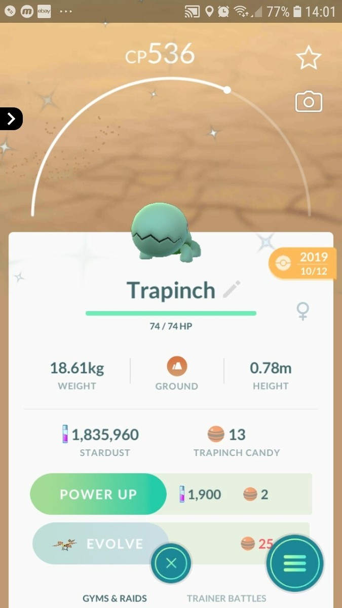 Shiny Trapinch Evolution