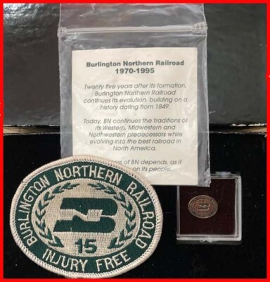 15 Year Injury Free Burlington Northern Santa Fe Railroad Patch & Tac ...