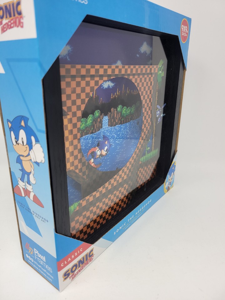 Pixel Frames Sonic The Hedgehog Shadow Box Art 9x9 BRAND NEW | eBay
