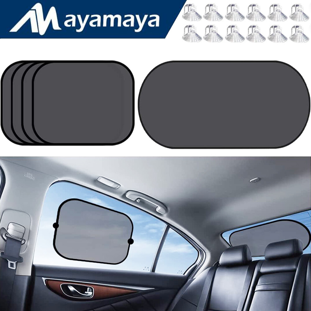 5Pack Car Auto Side Window Sun Shade Rear Shield Screen Mesh Cover ...