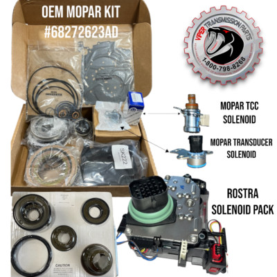 62TE Transmission Master Rebuild Kit Mopar OEM With Pistons & Solenoids ...