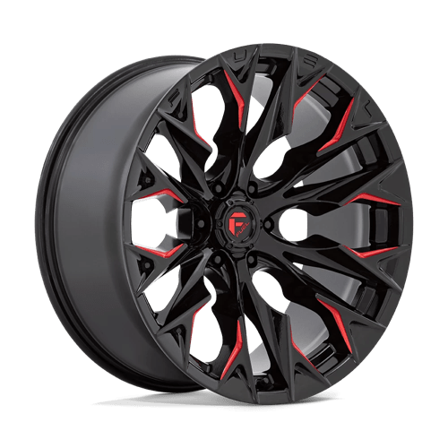 Fuel 1PC D823 FLAME 22X10 6X135 -18 87.10 GLOSS BLACK MILLED W/ CANDY ...