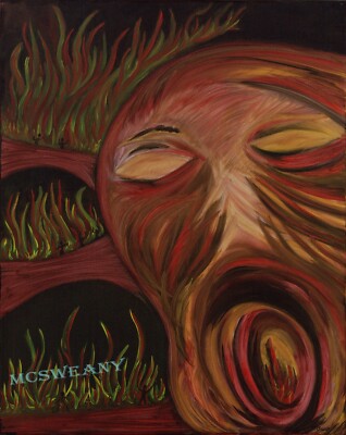 Original Artwork by McSweany- "My Screams from Hell"-Giclee print 11x14 ...