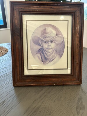 Vintage Vel Miller Print Of A Child Cowboy 13 1/2"× 15 1/2" | eBay