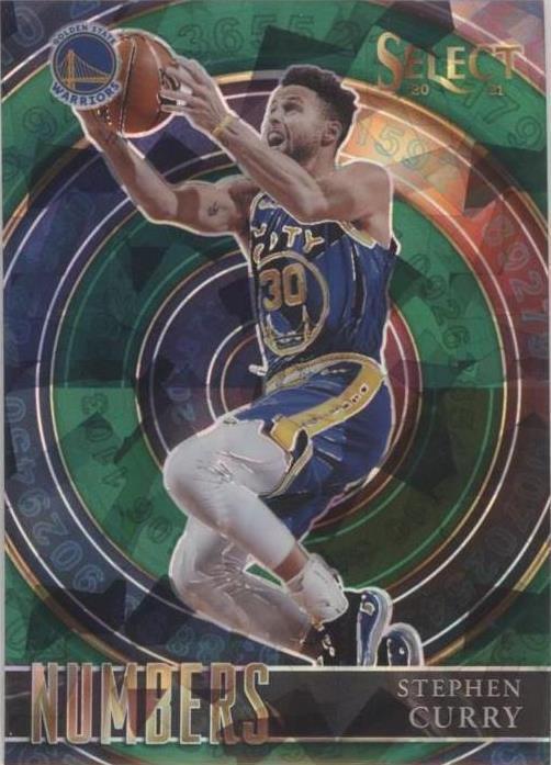 2020-21 Panini Select - Select Numbers Stephen Curry #30 Green Prizm ...