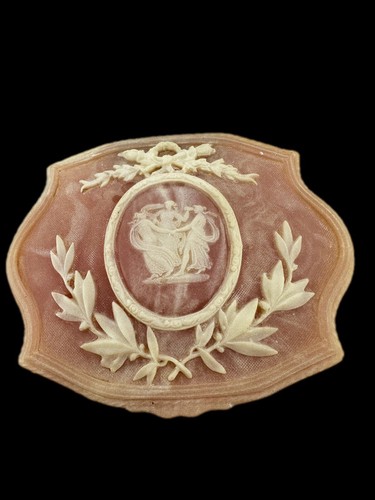 Vintage Genuine INCOLAY STONE Jewelry Trinket Box - Three Graces/Muses ...