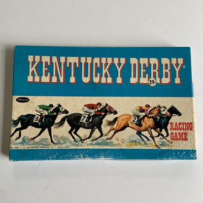 Vintage Kentucky Derby Racing Game 1960 Whitman Complete in Box Horse ...
