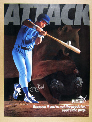 1985 George Brett photo Puma Baseball Cleats vintage print Ad | eBay