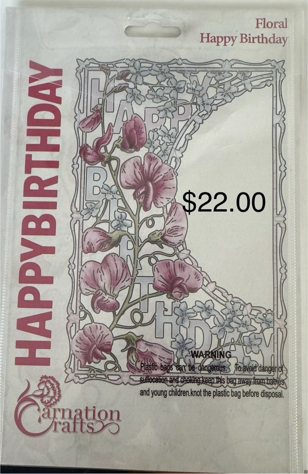 Carnation Crafts Die Sets - Floral Happy Birthday | eBay