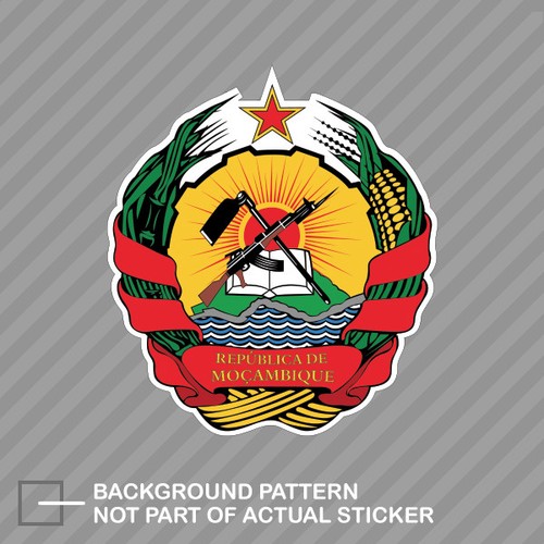 Mozambican Coat of Arms Sticker Decal Vinyl Mozambique flag MOZ MZ | eBay