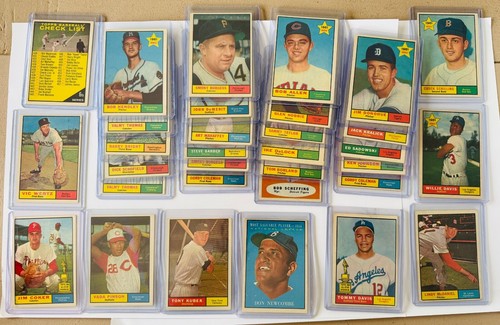Sweet Lot of 1961 Topps Baseball, 32 Cards Total - Stars, Rookies ...