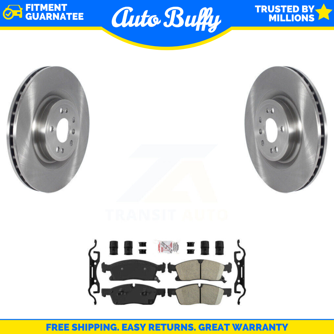 Front Brake Rotors Integrally Molded Pad Kit For Mercedes-Benz GL450 ...