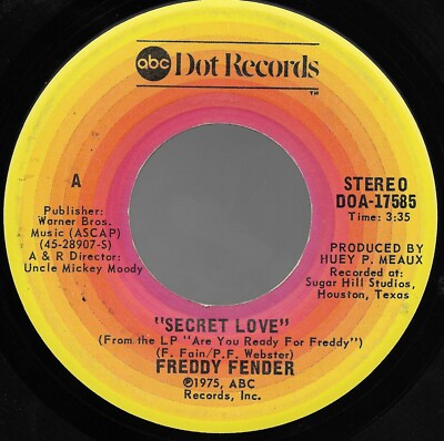 Secret Love, Loving Cajun Style * by Freddy Fender (7", 1975, ABC Dot ...