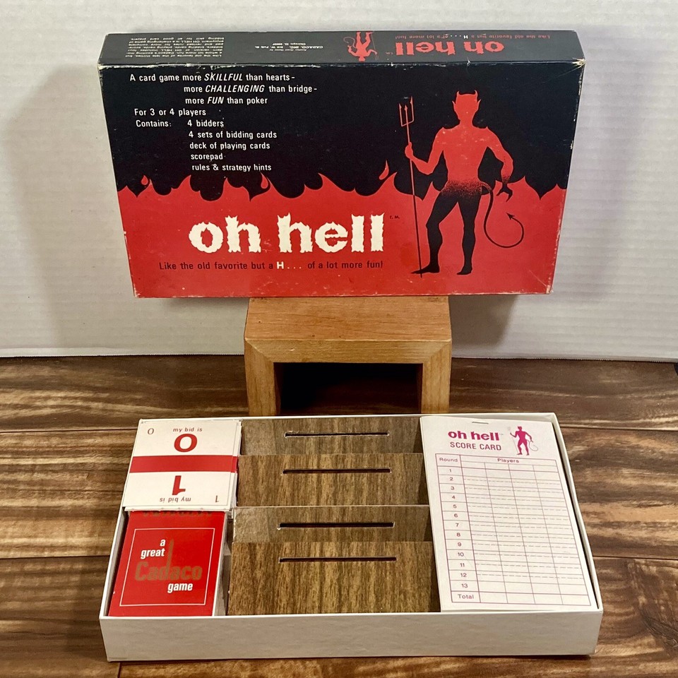 Cadaco "Oh Hell" Card Game No. 390 Vintage 1973 3 or 4 Players Complete in Box | eBay