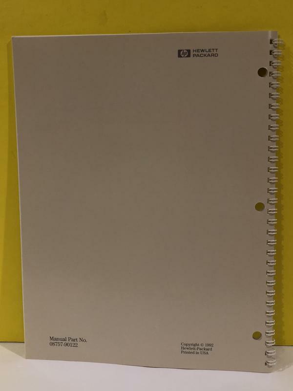 HP 08757-90122 8757D Scalar Network Analyzers User's Guide | eBay