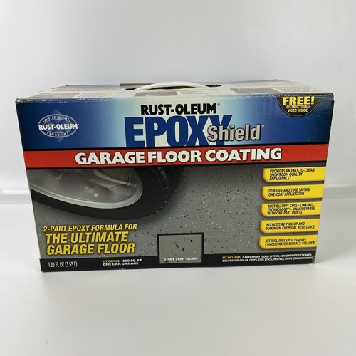 Rust-Oleum Epoxy Shield Garage Floor Coating 120 oz. Gray Semi Gloss | eBay