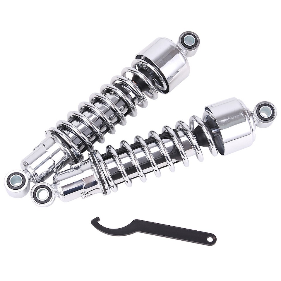 Pair Chrome Rear Shocks Absorber For Harley Sportster XL883 1200 72 48 ...
