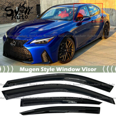FITS 2021-24 LEXUS IS300 IS350 JDM MUGEN STYLE WINDOW VISOR RAIN GUARD ...