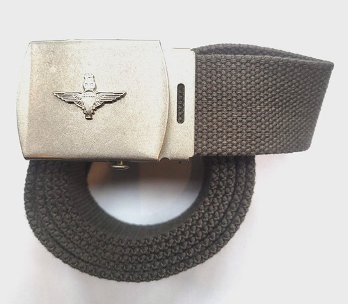 THE PARACHUTE REGIMENT DELUXE VETERANS OG BELT WITH SILVER PLATED BADGE ...