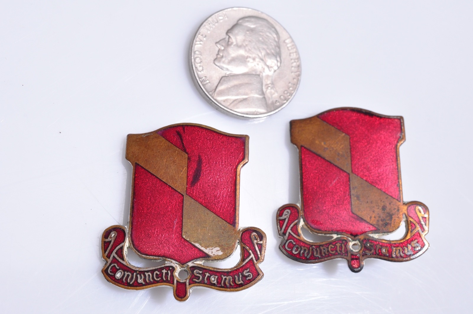 DI Crest Army Badge Conjuncti Stamus Military Pin Set of 2 | eBay