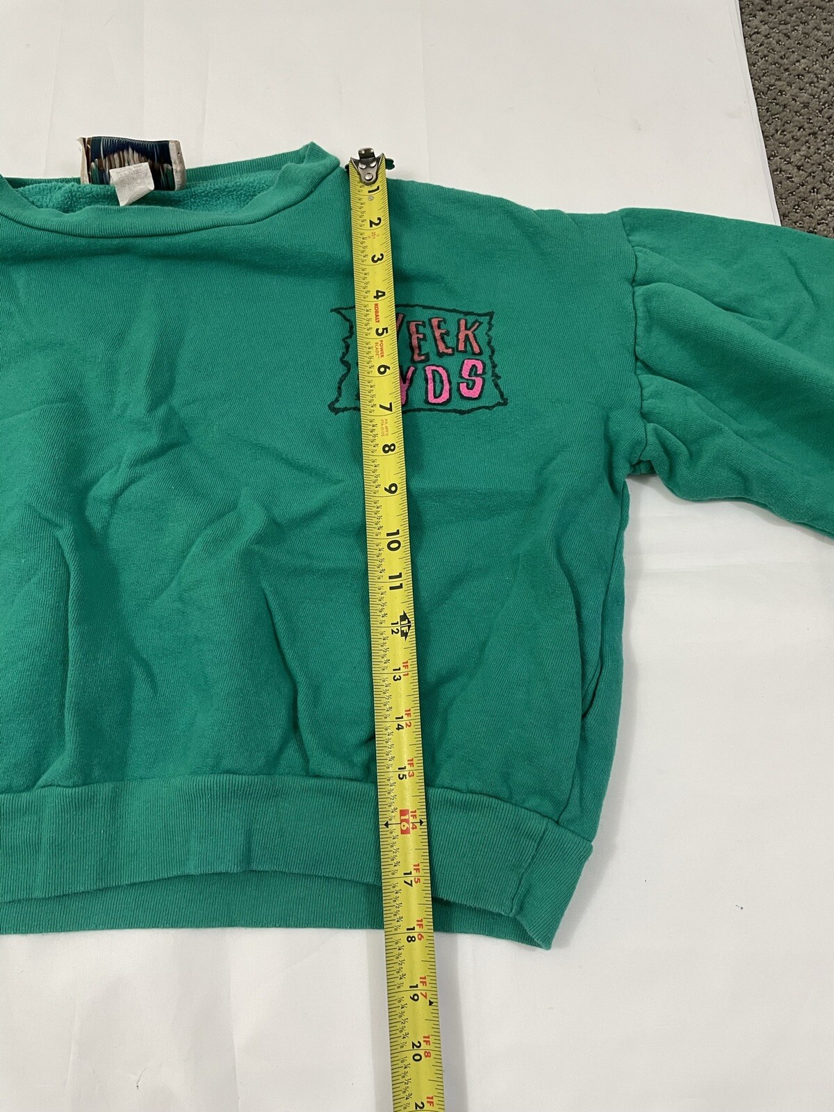 Vintage 1989 80d Retro Cute Terrific Pacific Green Womens Crop Top ...