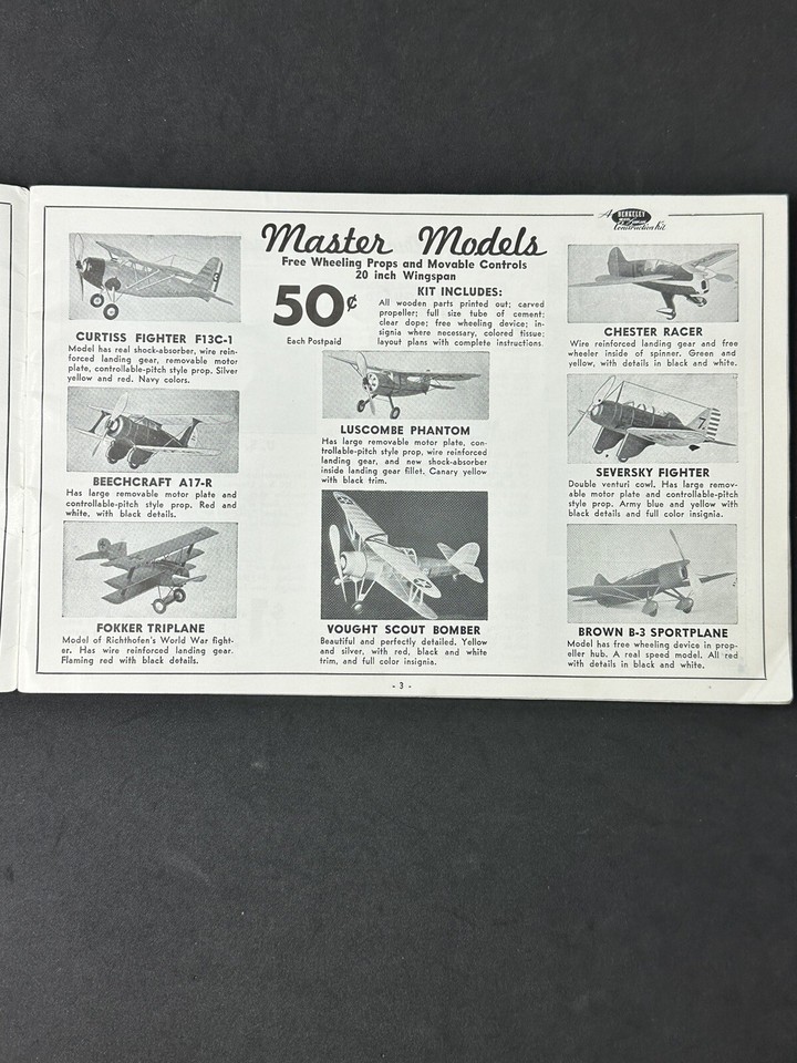 1941 BERKELEY Model Airplane Kits & Hobby Accessories 48 Page Catalog ...