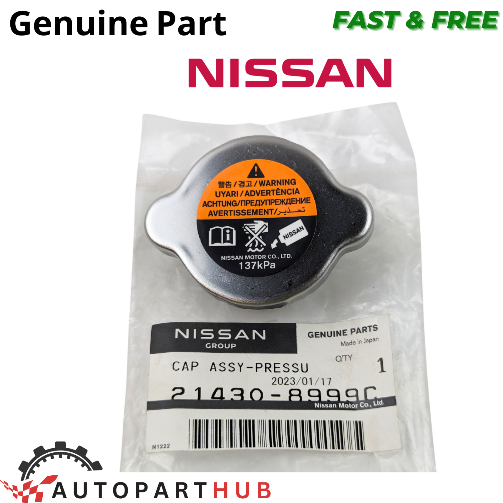 GENUINE NISSAN GT-R INFINITI G37 EX35 FX35 Q50 QX50 RADIATOR CAP OEM ...