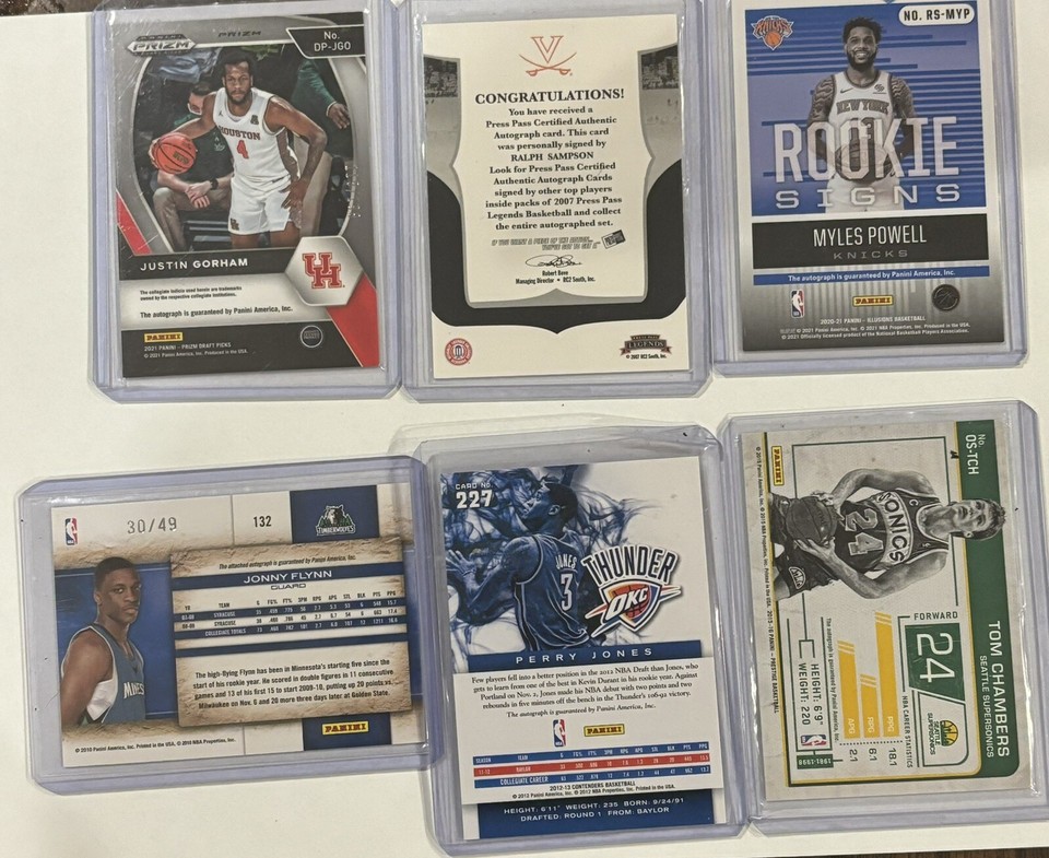 NBA AUTO LOT! 6x Autographed, Licensed NBA cards. Ralph Sampson | eBay
