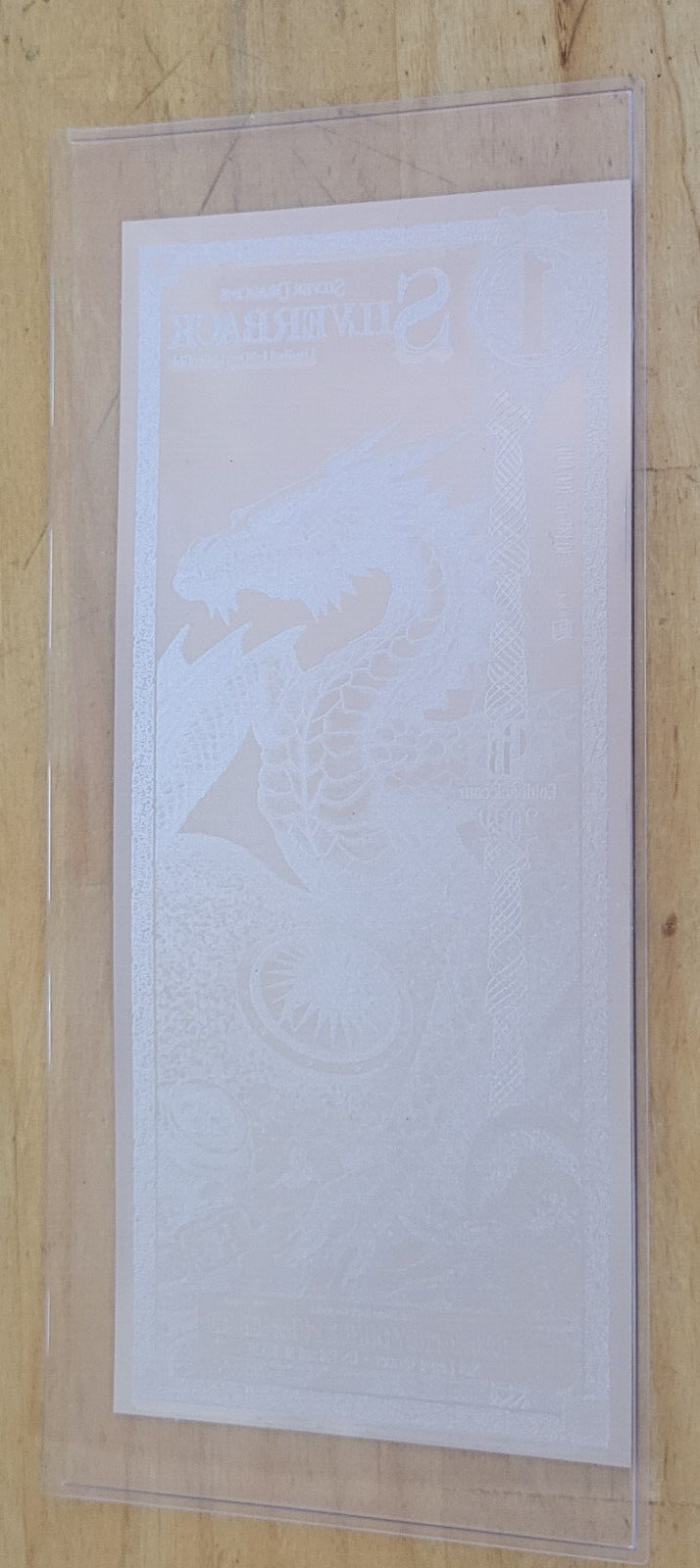 1 Silver Dragon Silverback Currency Limited-Edition .999 Note Foil IN ...
