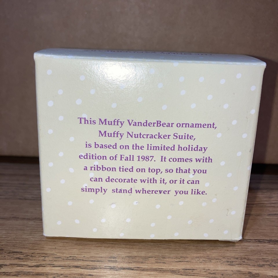 VTG Muffy Vanderbear Christmas Ornament Muffy Nutcracker Suite NEW BOX ...