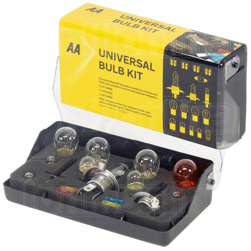 AA Universal 17 Piece Car Essentials Emergency Bulb Fuse Spare H1 H4 H7 ...