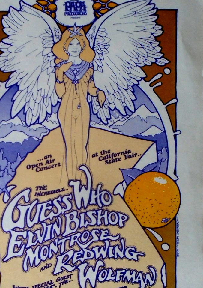 RARE_ORIGINAL CONCERT HANDBILL-SACRAMENTO_ROGER SHEPARD ART_8/23/1974 ...