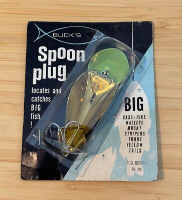 Vintage Buck's Baits Spoon Plug Fishing Lure 100 Series 5/8 .oz (NEW in ...