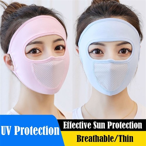 Thin UV Protection Mask Ice Silk Forehead Protector Women Girls | eBay ...