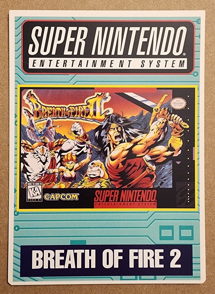 Super Nintendo VIDPRO Toys R Us Display Card Promo SNES PICK & CHOOSE ...