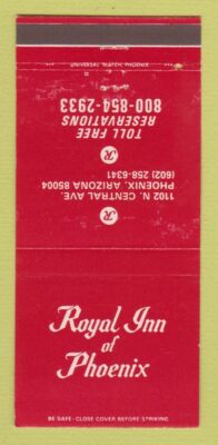 Matchbook Cover - Royal Inn of Phoenix AZ 30 Strike | eBay