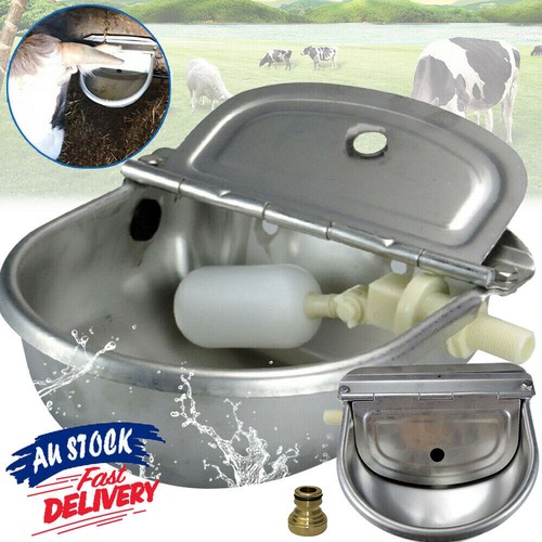 Stainless Steel Water Trough Bowl Automatic Drinking Dog Horse Chicken ...