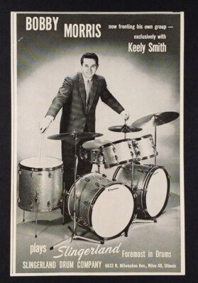 1963 Bobby Morris photo Slingerland Drums vintage print Ad | eBay
