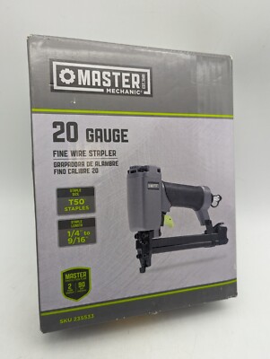 MASTER MECHANIC Upholstery/Wire Stapler, Pneumatic, Fine, 20-ga. | eBay