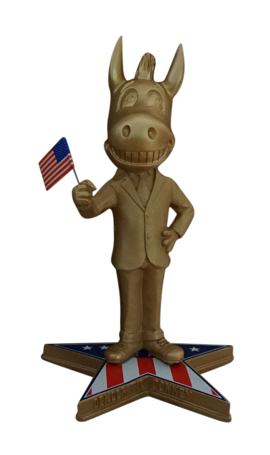 Democrat Donkey Presidential Gold Version Bobblehead | eBay