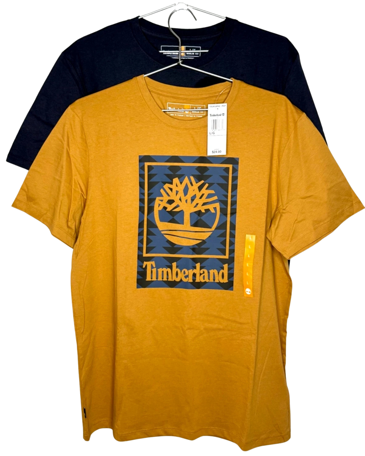 2 TIMBERLAND TEE SHIRT L WHEAT BLACK GRAPHIC KENNEBEC TREE SET LTP NWT ...