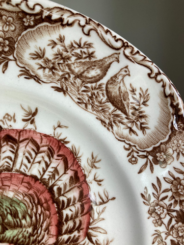 Johnson Brothers Wild Turkeys Native American 8" Salad Plates - Set of ...