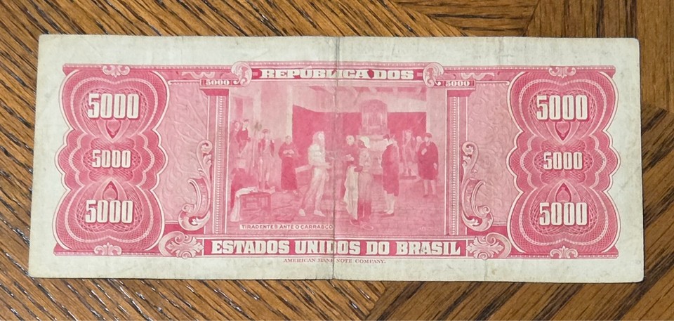 Brazil 5000 cruzeiros. P174b. Circulated banknote. | eBay