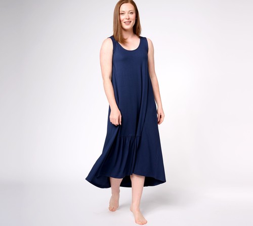 Cuddl Duds Women's Dress Sz S Flexwear Hi-Low Hem Tank Maxi Purple ...