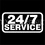 24/7 SERVICE SIGN DECAL VINYL STICKER BUSINESS 24 HOURS 7 DAYS A WEEK ...