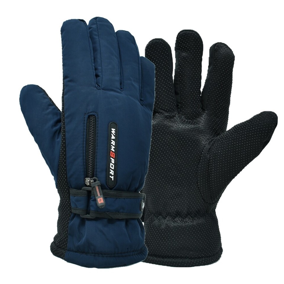 Men Winter Fleece Thermal Waterproof Skiing Driving Work Gloves Mittens ...