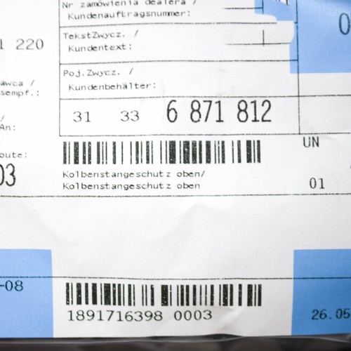 NEW BMW 3 G20 FRONT SUSPENSION STRUT BELLOWS 31336871812 18-20 ORIGINAL ...