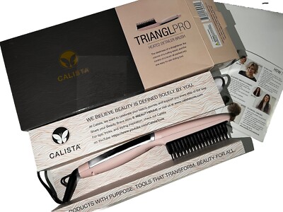 Calista TrianglPRO Triangl Pro Heated Hair Detailer Brush Flamingo Pink ...